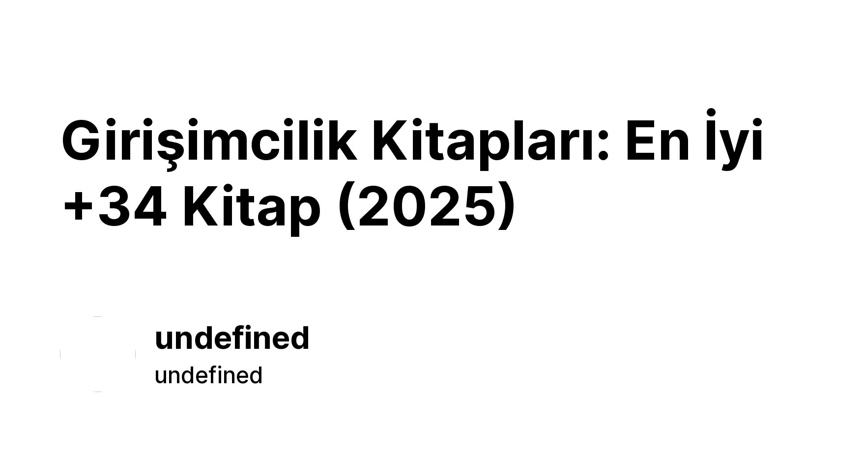 Girişimcilik Kitapları: En İyi +34 Kitap (2025) - ikas